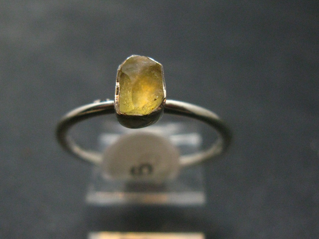 Libyan Tektite Sterling Silver Ring From Libya Size 9 2.04 Grams - Etsy