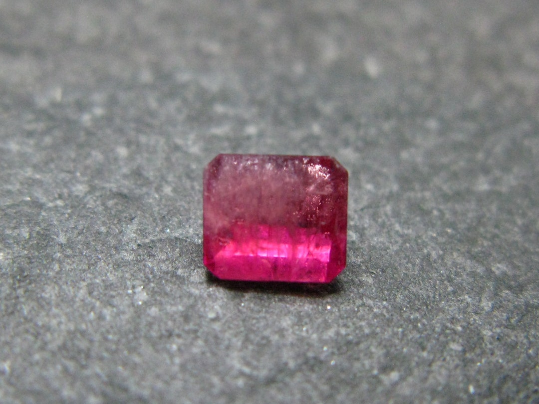Beautiful Rare Gem Bixbite Red Beryl Emerald Cut Stone From Utah USA 0. ...
