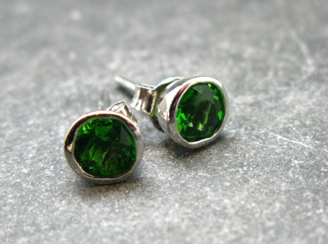 Helenite Gaia Stone Gem Sterling Silver Stud Earrings From Washington 1 ...