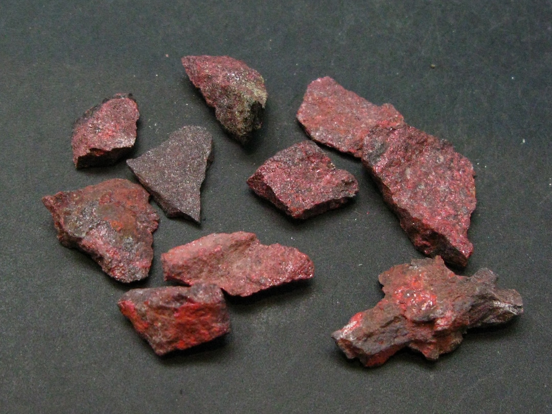 Lot of 10 Red Cinnabar Cinabar Raw Pieces From Spain 20 Grams - Etsy