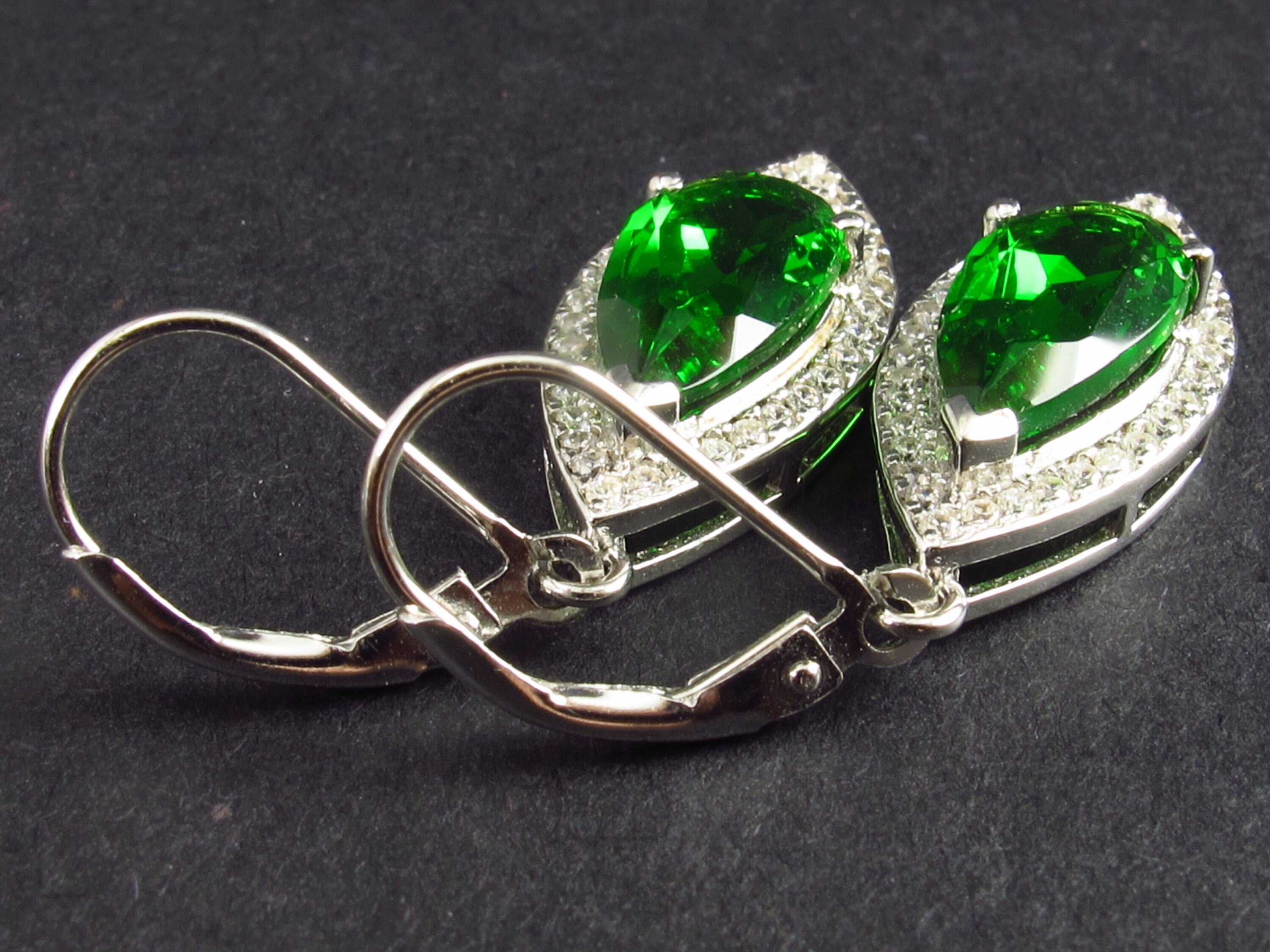 Helenite Gaia Stone Gem Sterling Silver Earrings From | Etsy UK