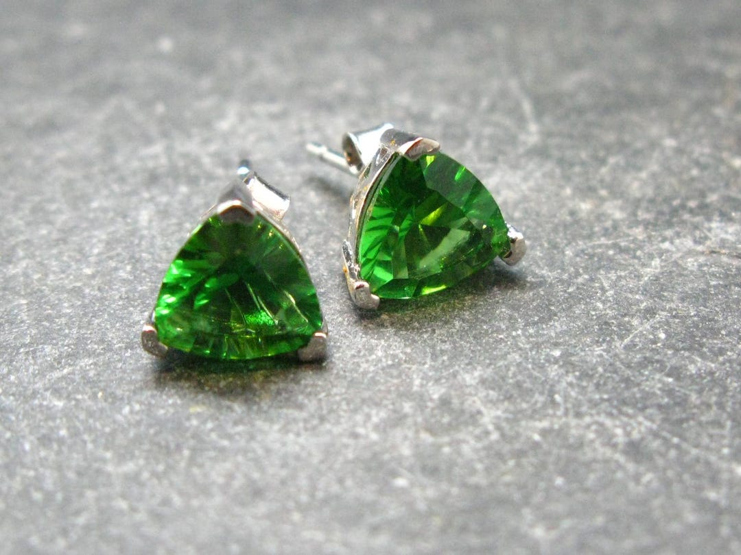 Helenite Gaia Stone Gem Sterling Silver Stud Earrings From Washington 3 ...