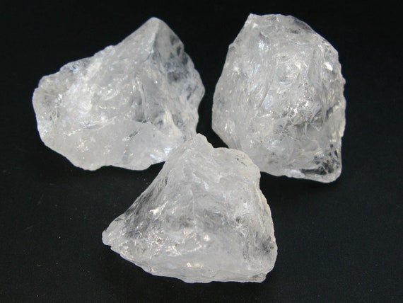 Lot de 3 grands cristaux de quartz clair bruts naturels du | Etsy Canada