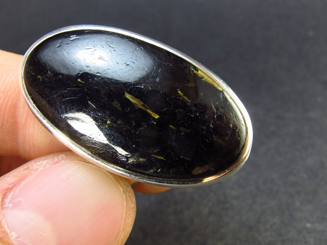 Real Very Rare Nuumite Nuummite Sterling Silver Ring From - Etsy