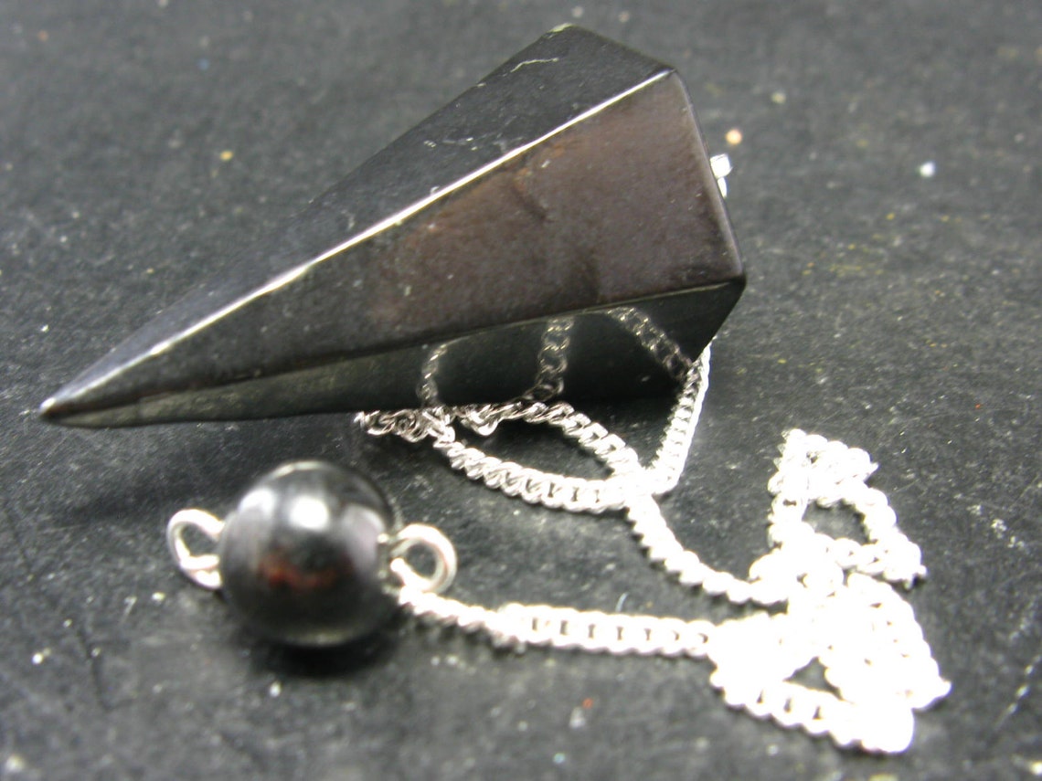 Black Shungite Pendulum From Russia - Etsy