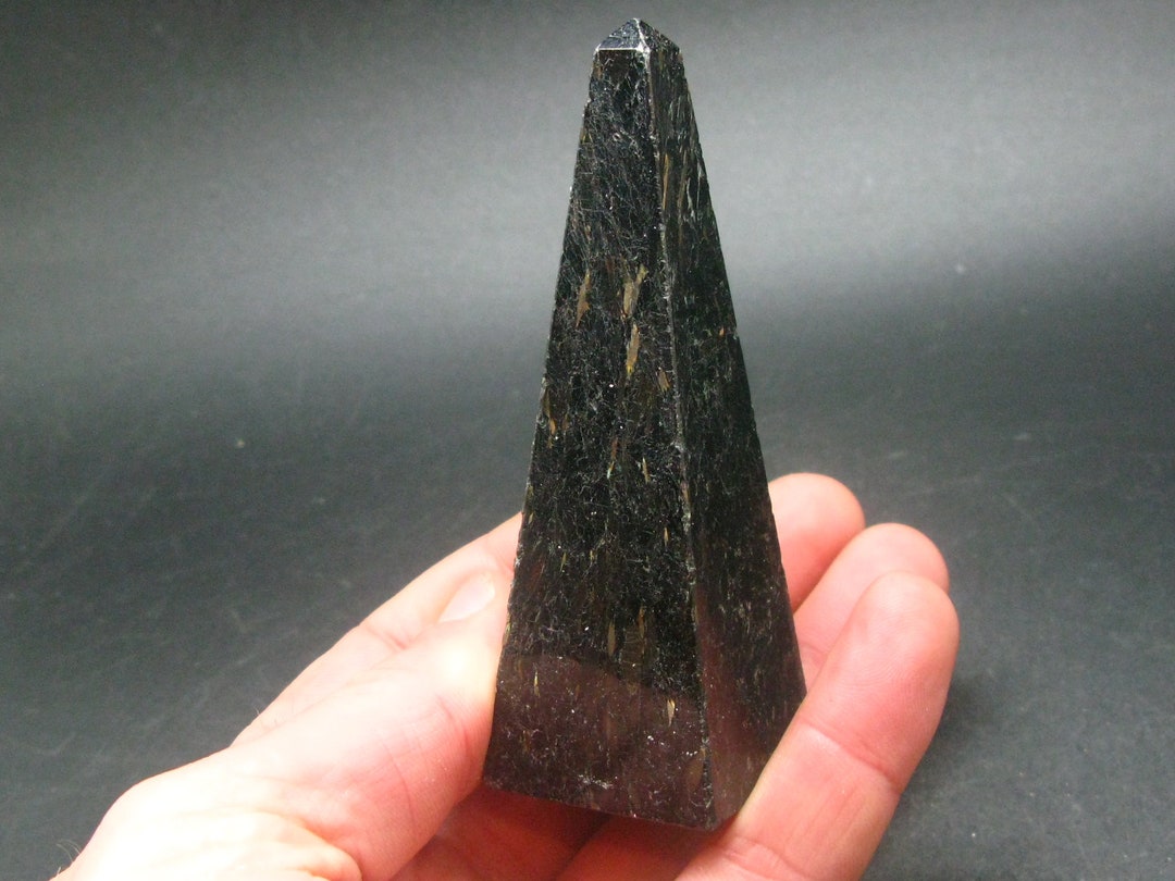 Nuumite Nuummite Obelisk From Greenland 3.8 143 Grams - Etsy
