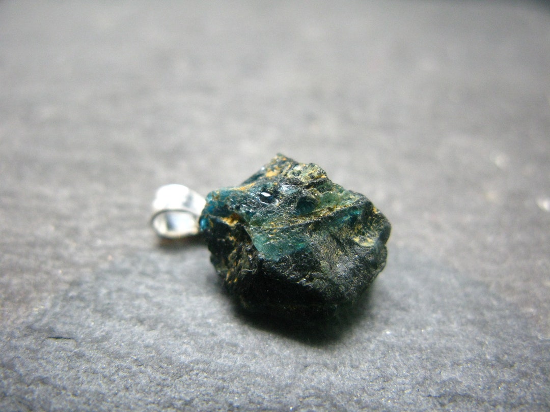 Heaven Stone Wet-look Indigo Blue Lazulite Cluster Silver Pendant From ...