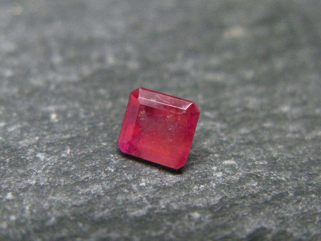 Beautiful Rare Gem Bixbite Red Beryl Emerald Cut Stone From Utah USA 0. ...