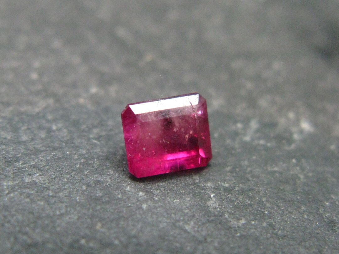 Beautiful Rare Gem Bixbite Red Beryl Emerald Cut Stone From Utah USA 0. ...