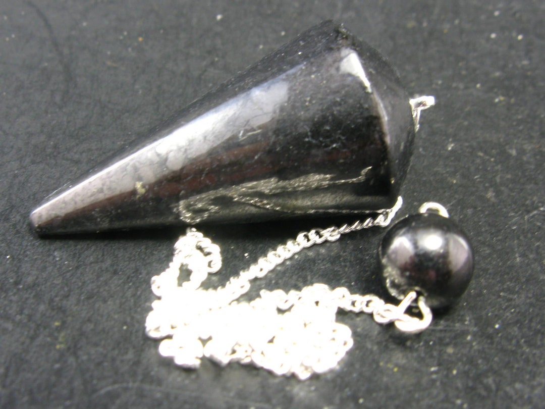 Black Shungite Pendulum From Russia - Etsy