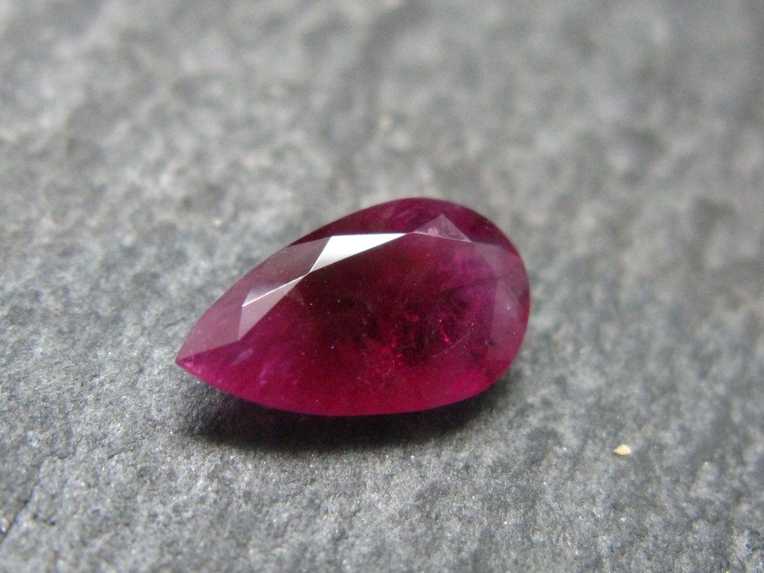 Beautiful Rare Gem Bixbite Red Beryl Emerald Cut Stone From Utah USA 0. ...