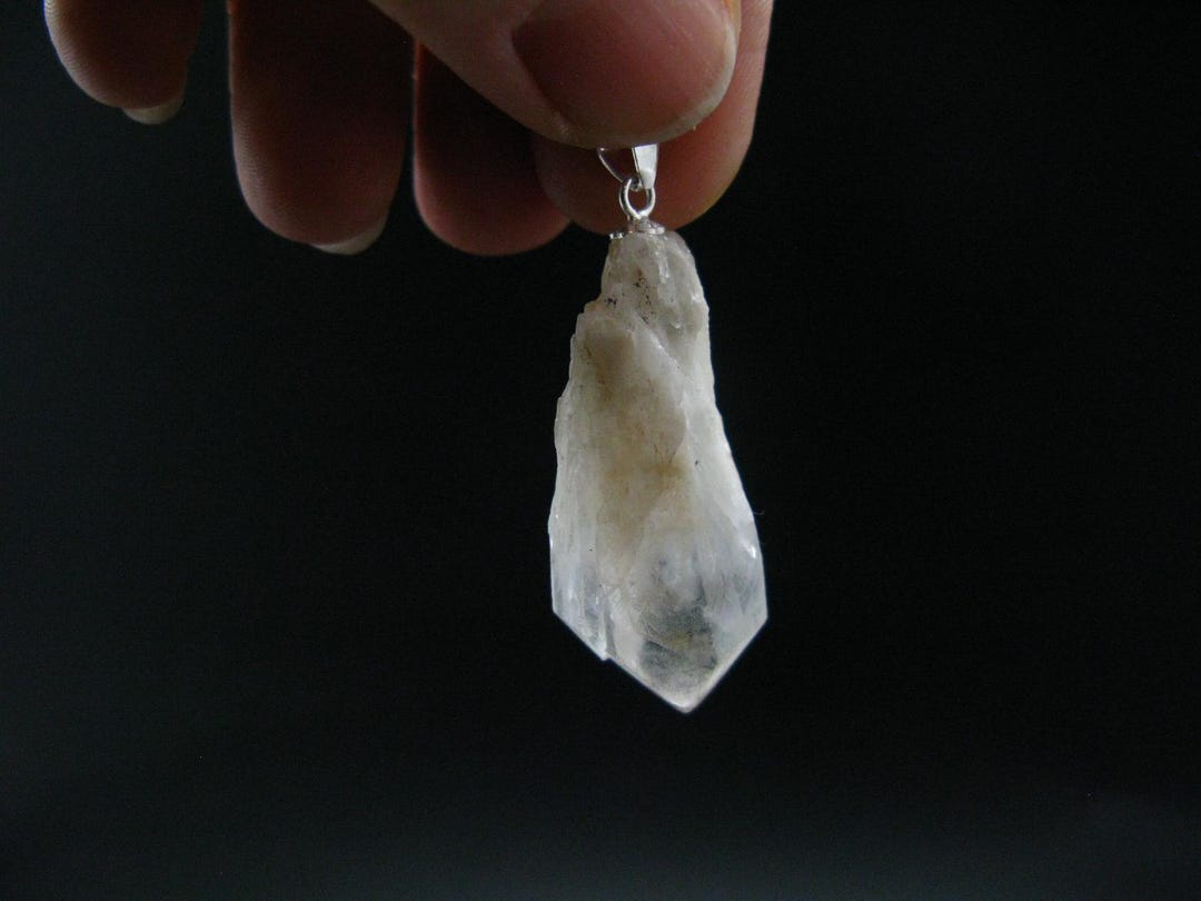 Spider Quartz!! Rare Hollandite in Quartz Crystal Silver Pendant From ...