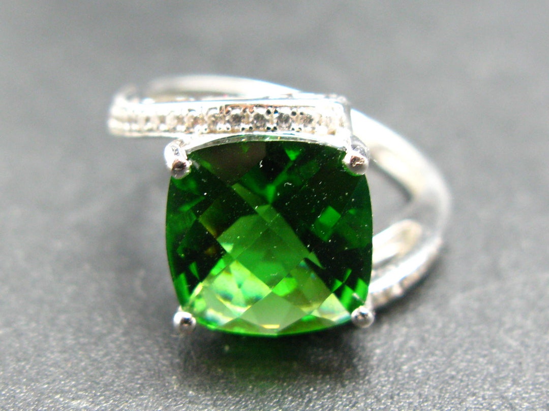 Helenite Gaia Stone Gem Sterling Silver Ring From Washington Size 7 - Etsy