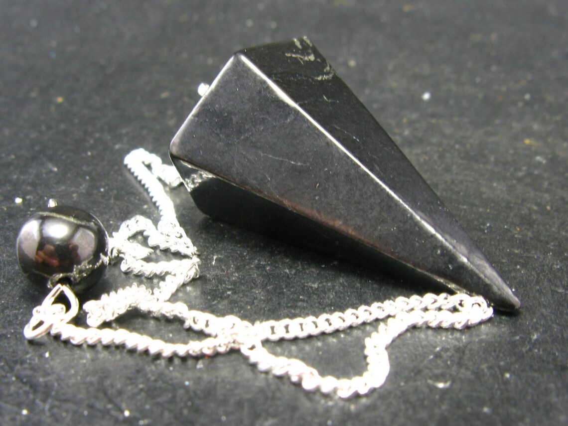 Black Shungite Pendulum From Russia - Etsy