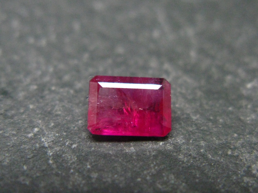 Beautiful Rare Gem Bixbite Red Beryl Emerald Cut Stone From Utah USA 0. ...