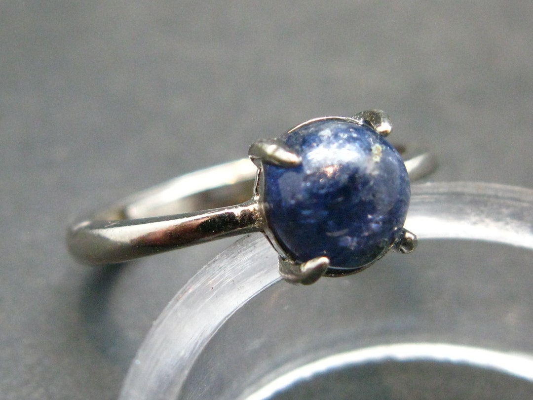 Gem Benitoite Cut Stone Silver Ring From California 1.05 Carats Size ...