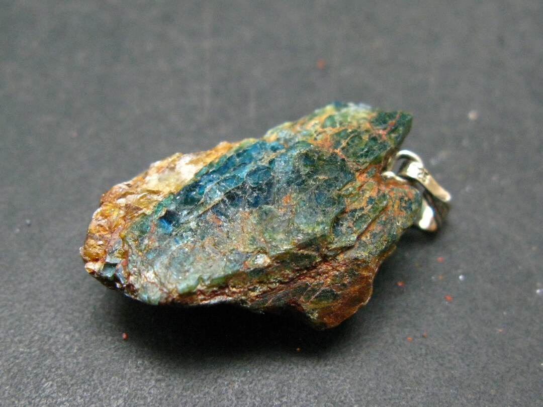 Rare Raw Blue Euclase Gem Crystal Silver Pendant From Zimbabwe 1.3 6.18 ...