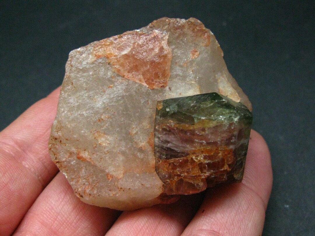 Watermelon Tourmaline in Quartz Cluster From Madagascar 2.1 79.6 Grams ...