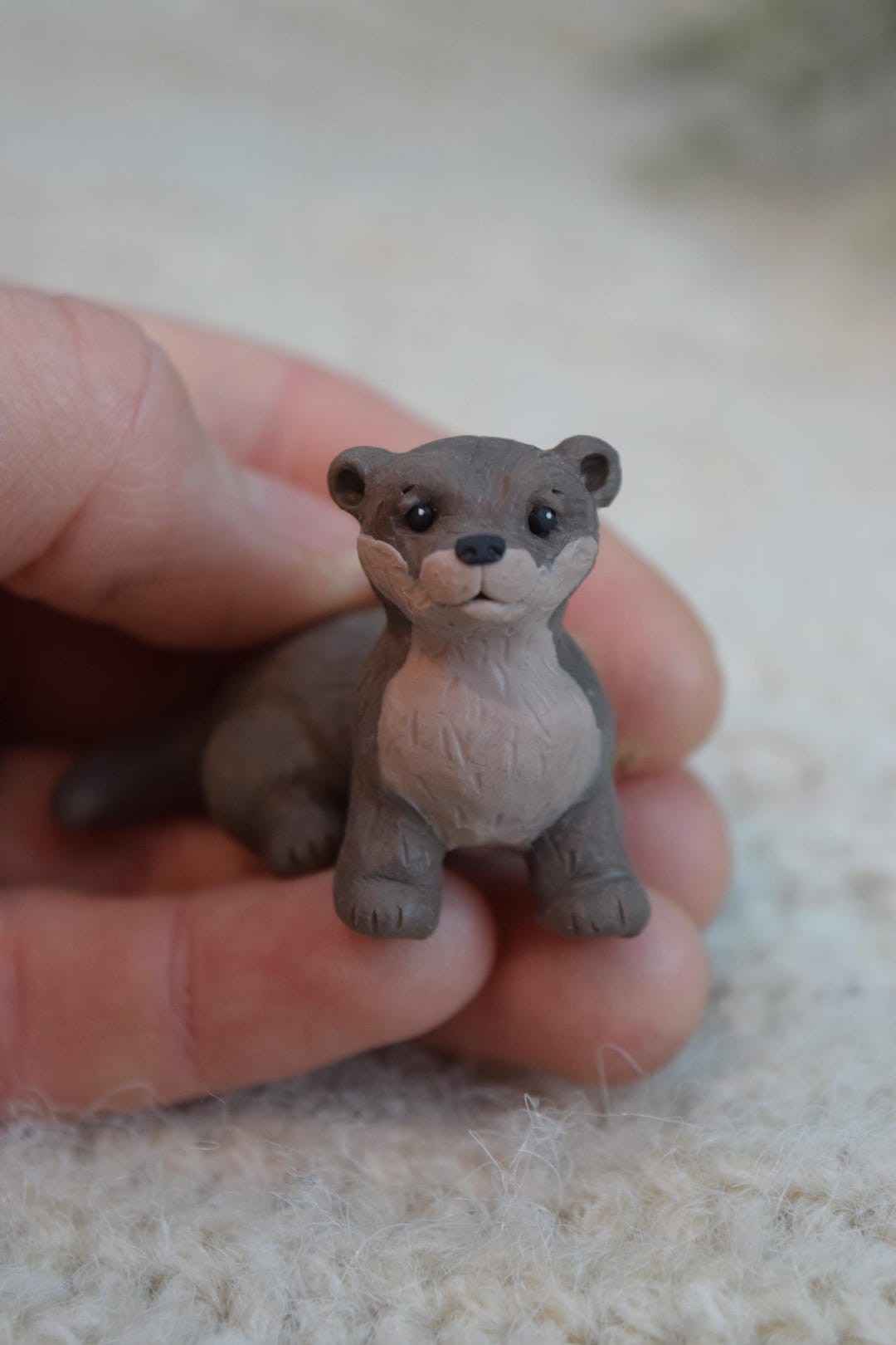 Handmade Clay River Otter Ornament: Ocean Christmas Decor - Etsy