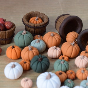 Handmade Mini Clay Pumpkins - Etsy