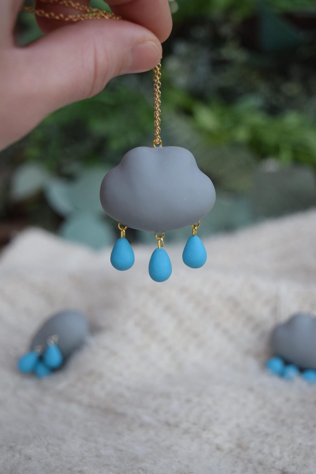 Clay Rain Cloud Ornament - Etsy