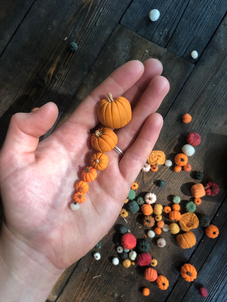 Handmade Mini Clay Pumpkins | Etsy