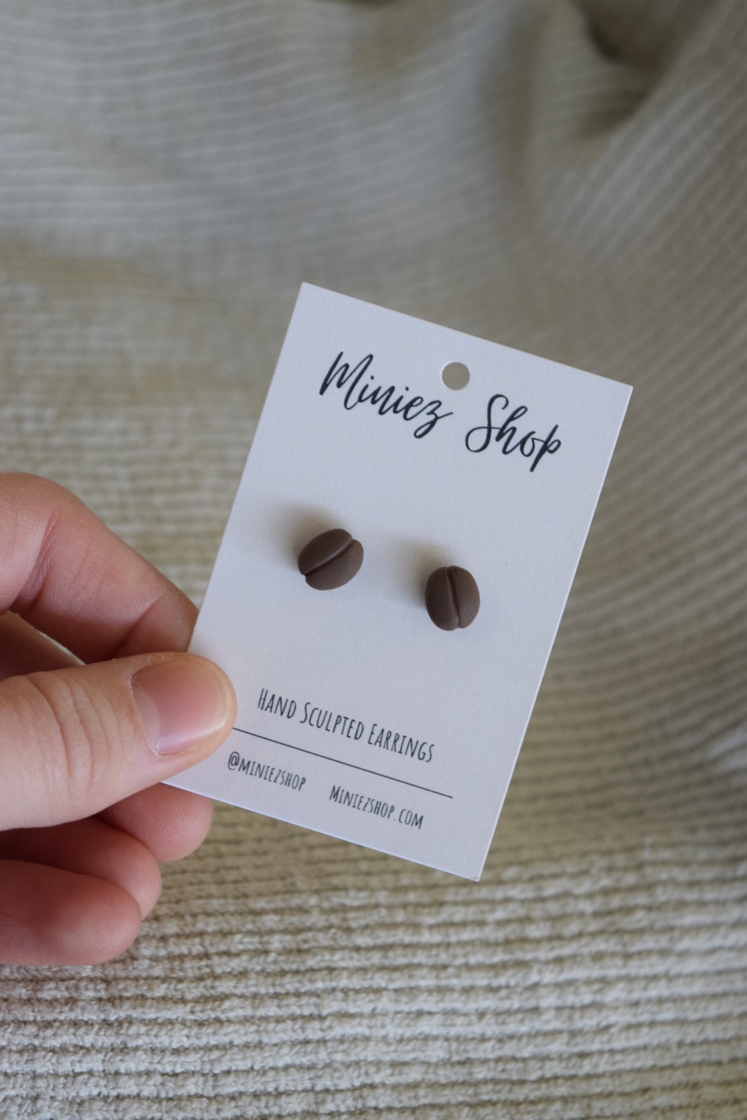Coffee Bean Hand Sculpted Polymer Clay Mini Coffee Bean Food Themed ...