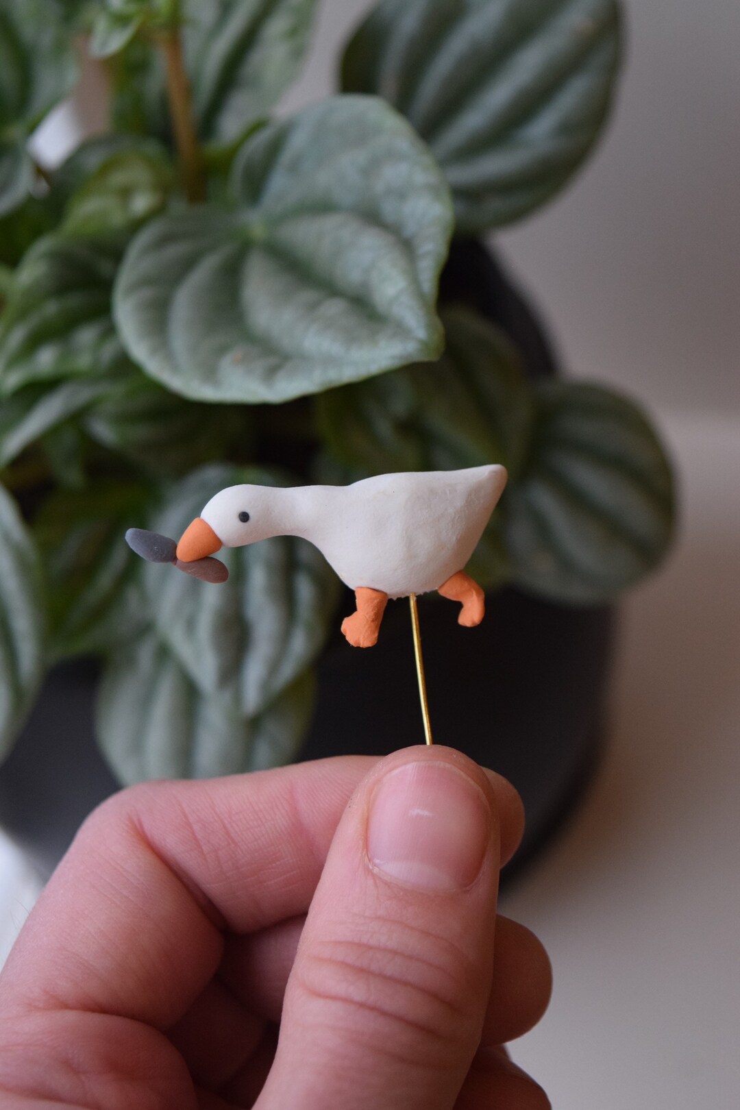 Goose Game Meme Sculpture Goose Minaiture Polymer Clay Funny - Etsy