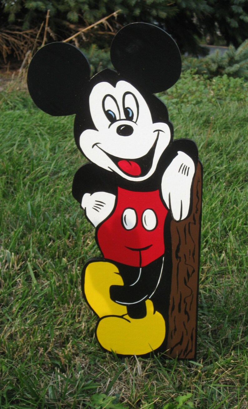 Handmade Lawn Art Disney's Mickey Mouse Decoration for | Etsy
