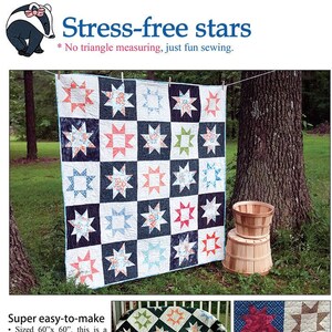 Stress-free Stars Quilt Pattern: You Never Cut a Triangle | Etsy