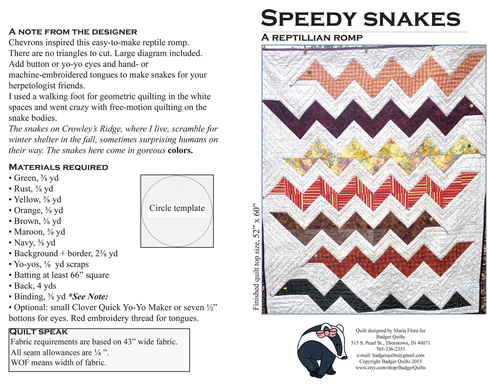 Speedy Snakes lap quilt pattern | Etsy
