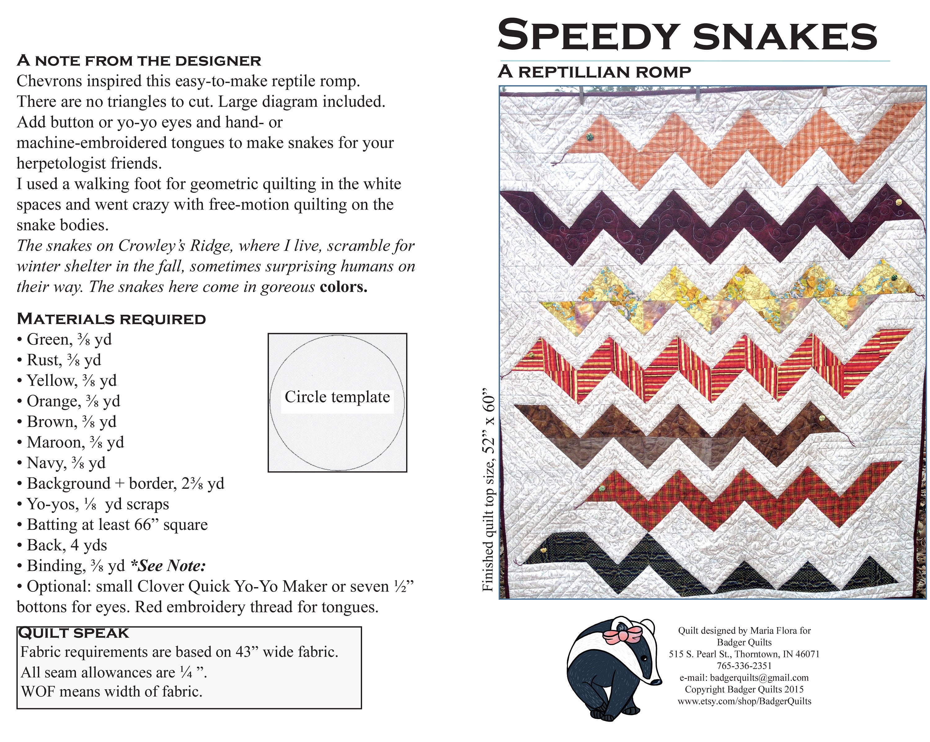 Speedy Snakes lap quilt pattern | Etsy
