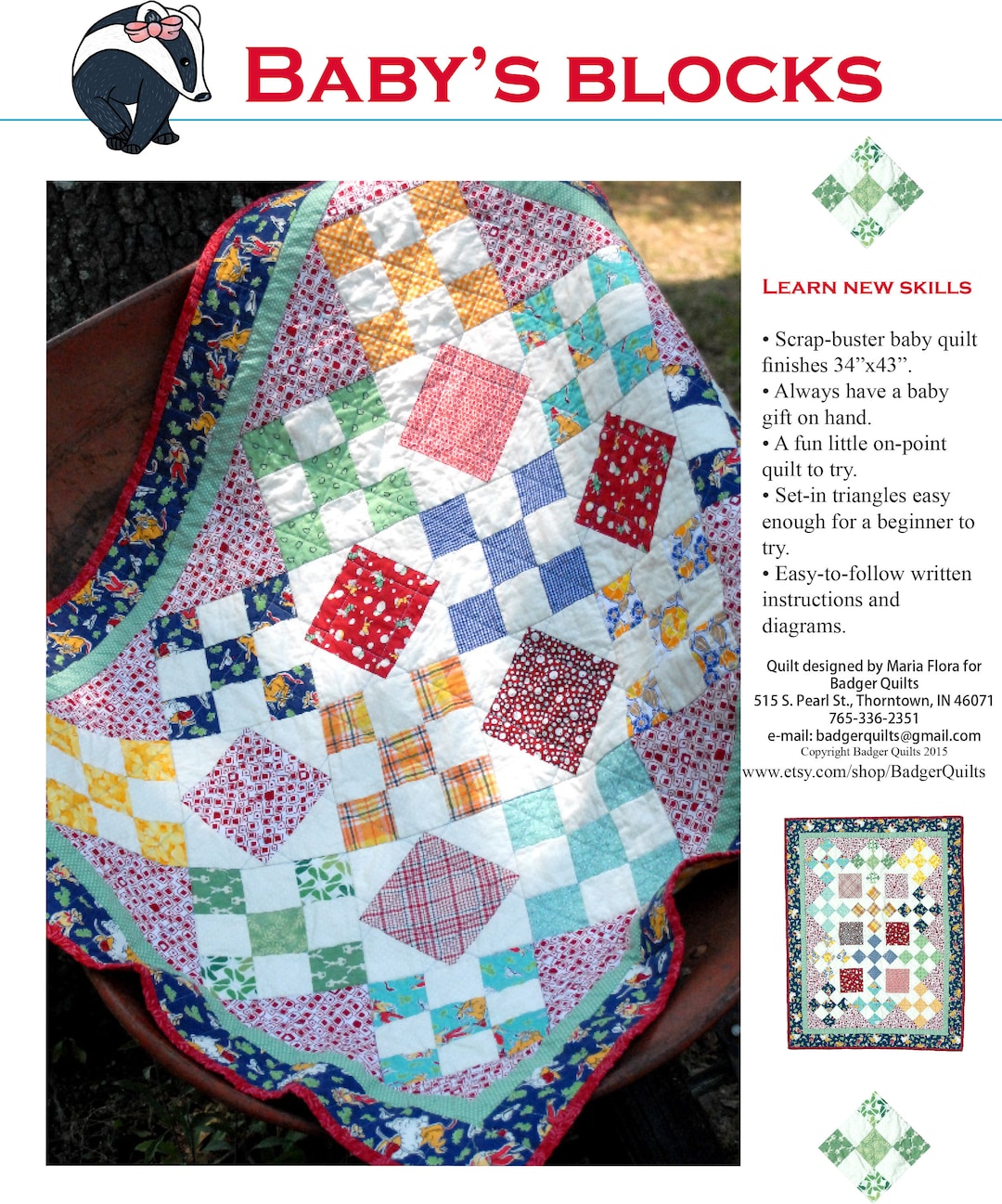 Baby Blocks Baby Quilt - Etsy