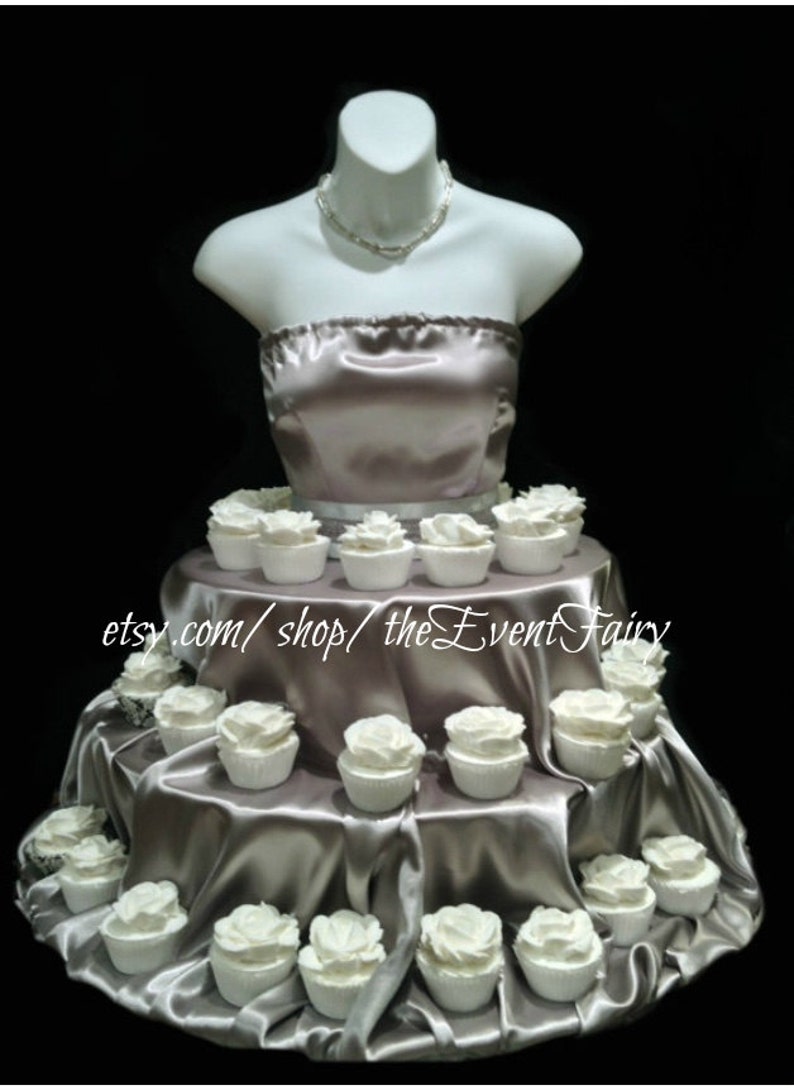 SILVER Couture Cupcake Stand for Weddings Showers Birthday - Etsy