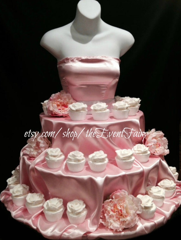 Pink Cupcake Stand for Birthday Parties, Sweet 16, Bridal Shower ...
