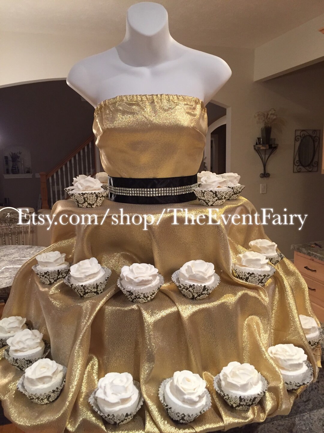 Gold Cupcake Stand, Couture Cupcake Stand for Birthdays, Parties ...