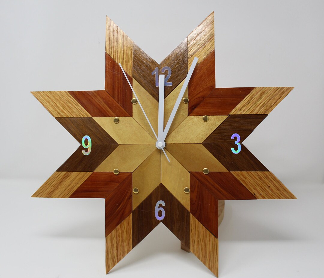 The Clock is Made to Add Color to Any Wall. Made of Eastern Red Cedar ...