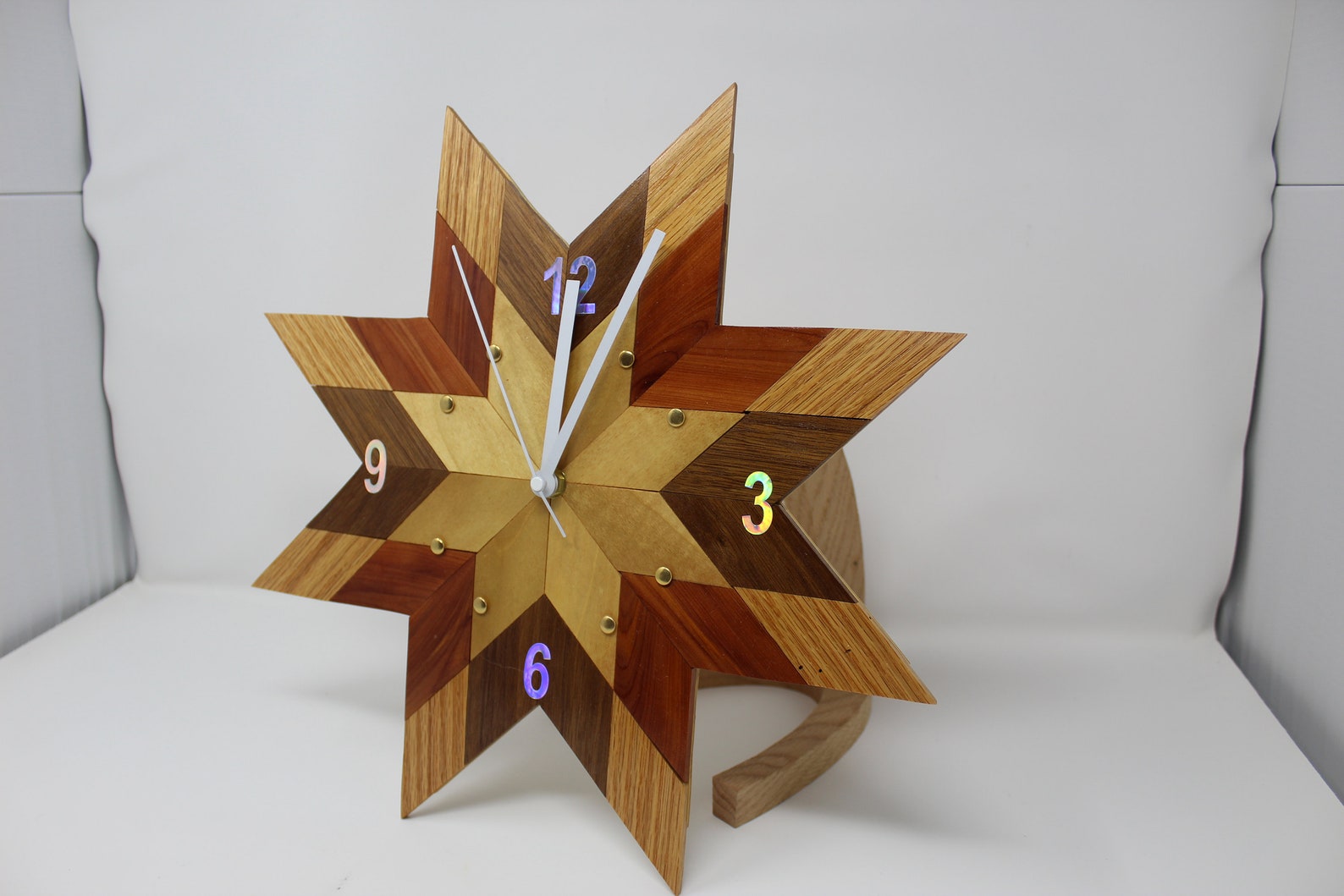 The Clock is Made to Add Color to Any Wall. Made of Eastern Red Cedar ...