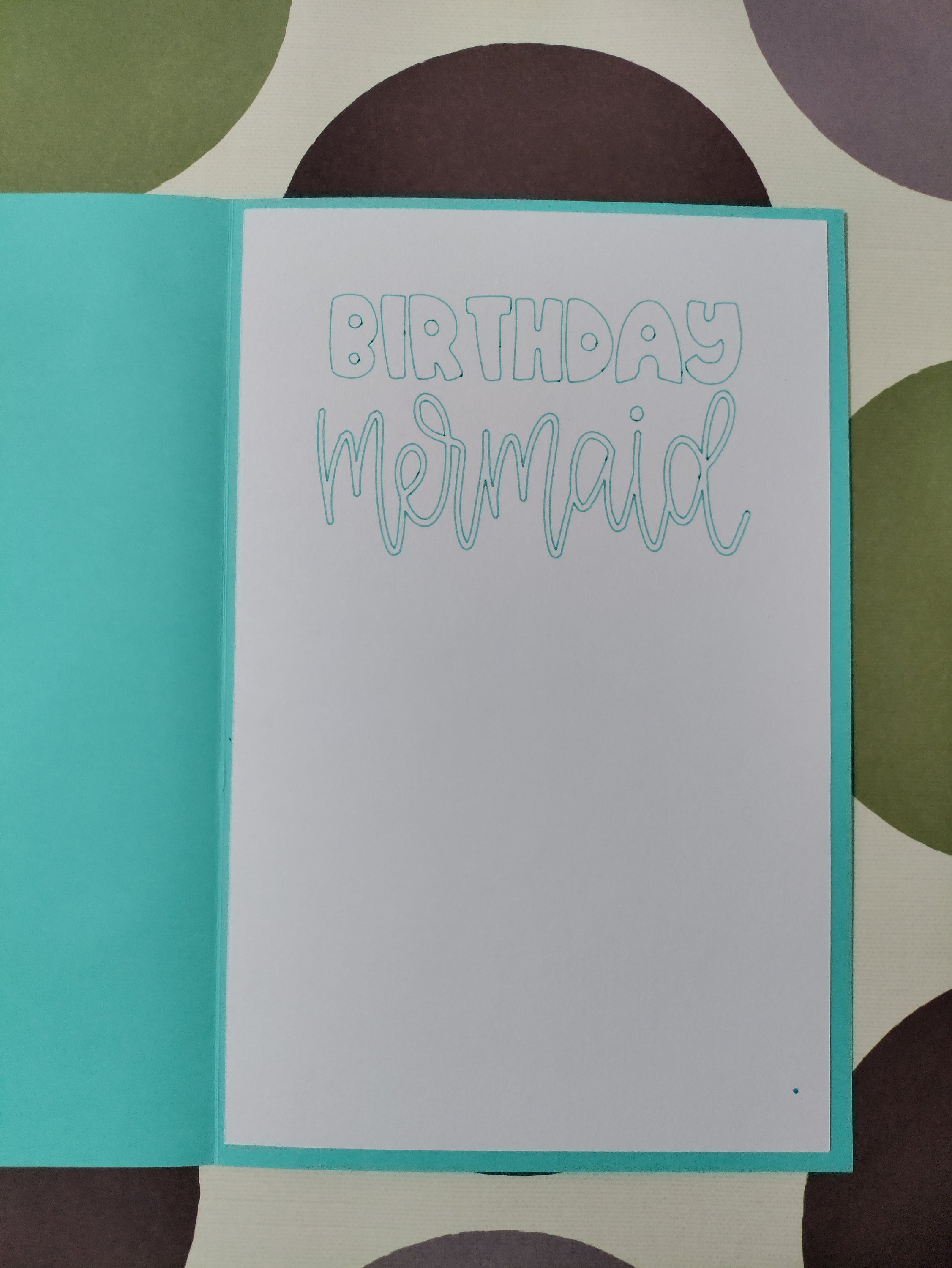 Mermaid Birthday Card, Mermaid Blank Card, Mermaid Shakeable Card ...