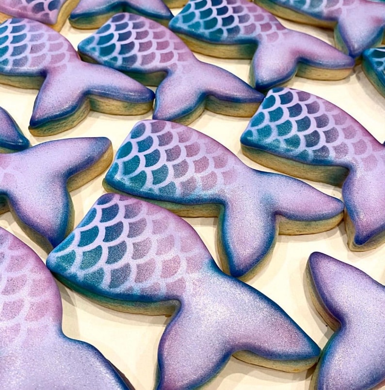 Fish Scales Cookie Stencil Fish Scales Stencil Scales | Etsy Canada