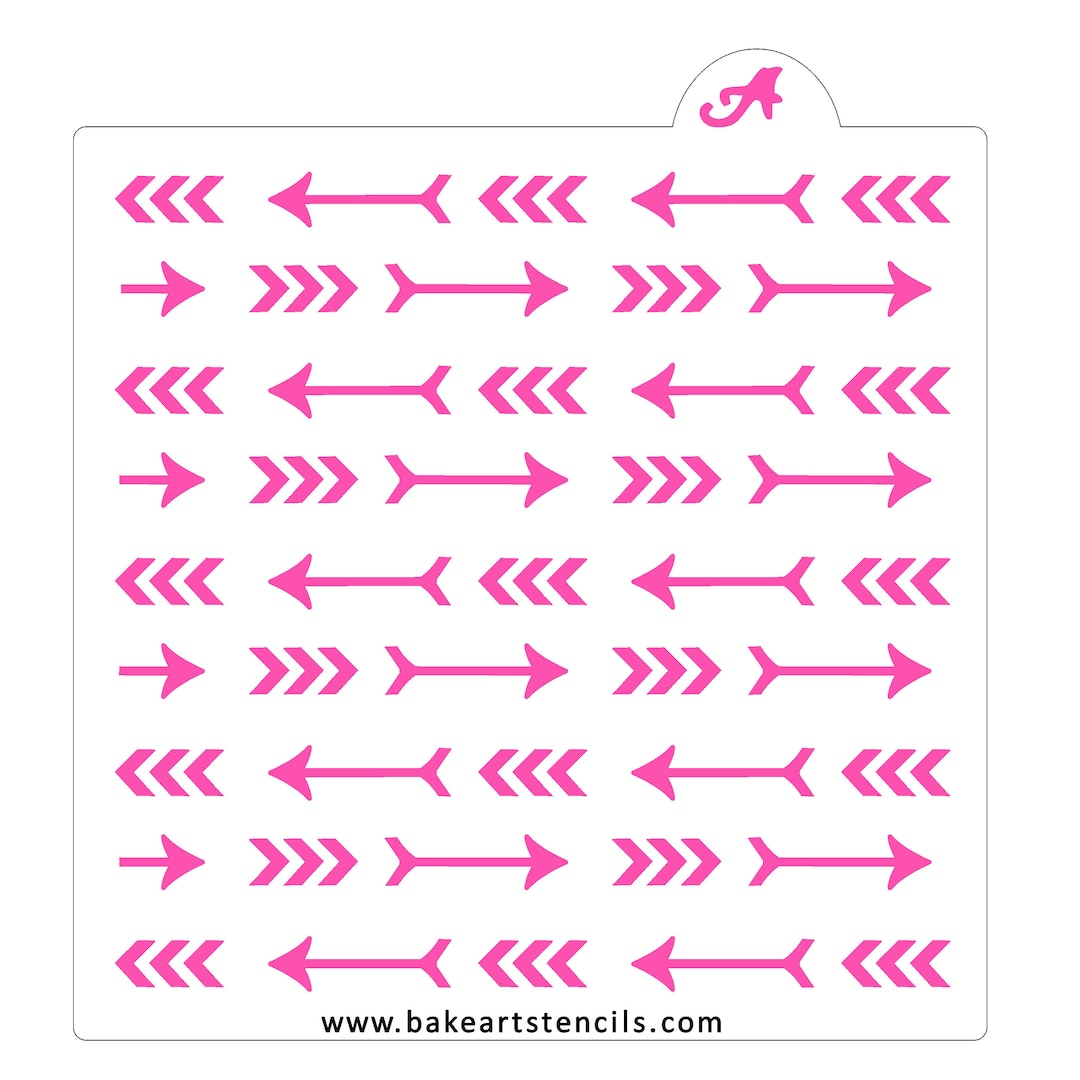 Arrow Bohemian Cookie Stencil, Arrowhead Cooking Stencil, Arrowhead ...