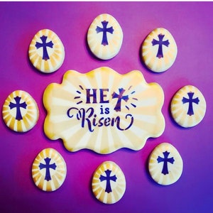 He is Risen Cookie Stencil, Easter Cookie Stencil, Religious Stencil - Etsy
