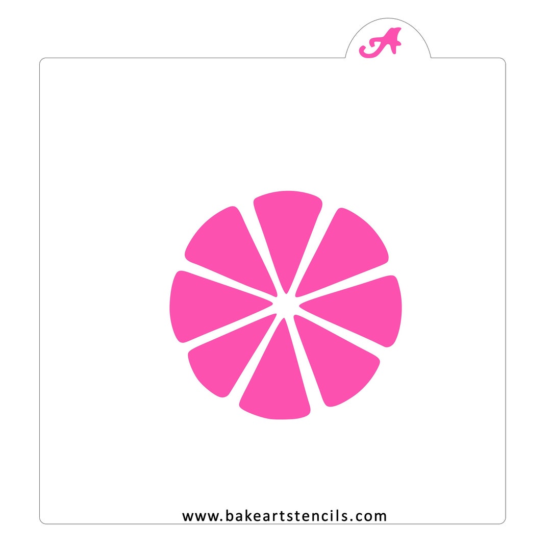 Citrus Slice Cookie Stencil: Lemon, Lime, Orange - Baking Template - Etsy