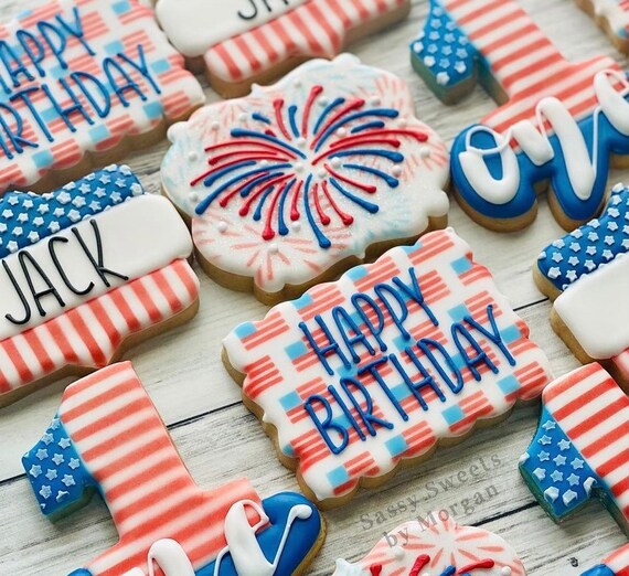 Baking Food & Fermenting Decorating Supplies Flag Pattern Cookie ...