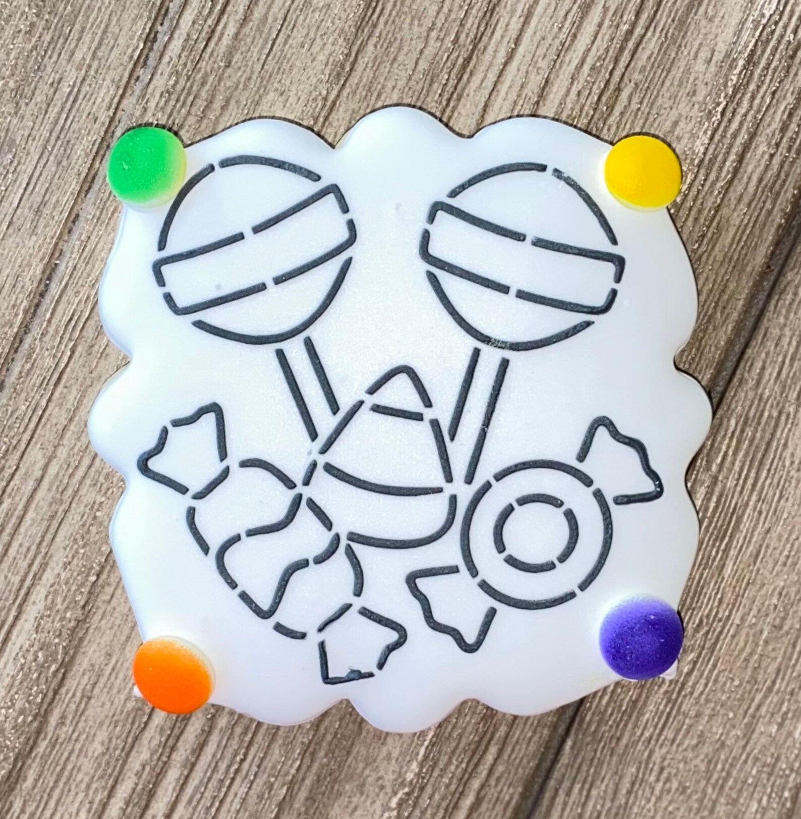 Halloween Candy PYO Cookie Stencil Halloween Paint Your Own | Etsy