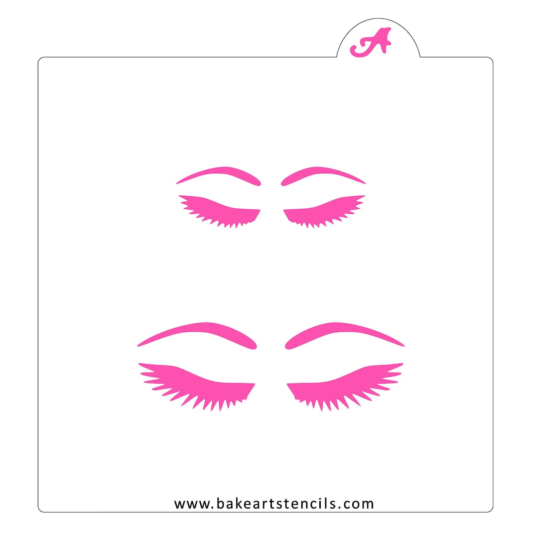 Eyelash Cookie Stencil: Makeup Lashes Baking Template - Etsy