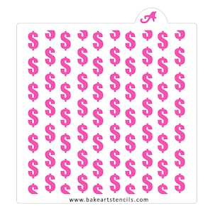 Dollar Signs Pattern Stencil, Dollar Cookie Stencil, Money Cookie ...