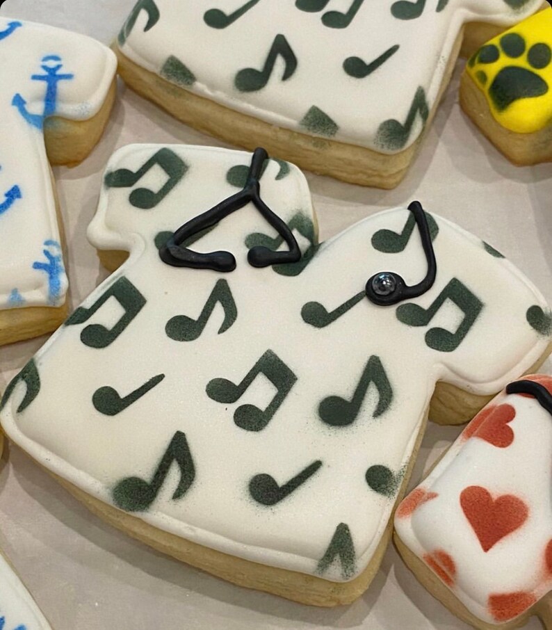 Music Notes Pattern Cookie Stencil: Musical Dessert Decor - Etsy