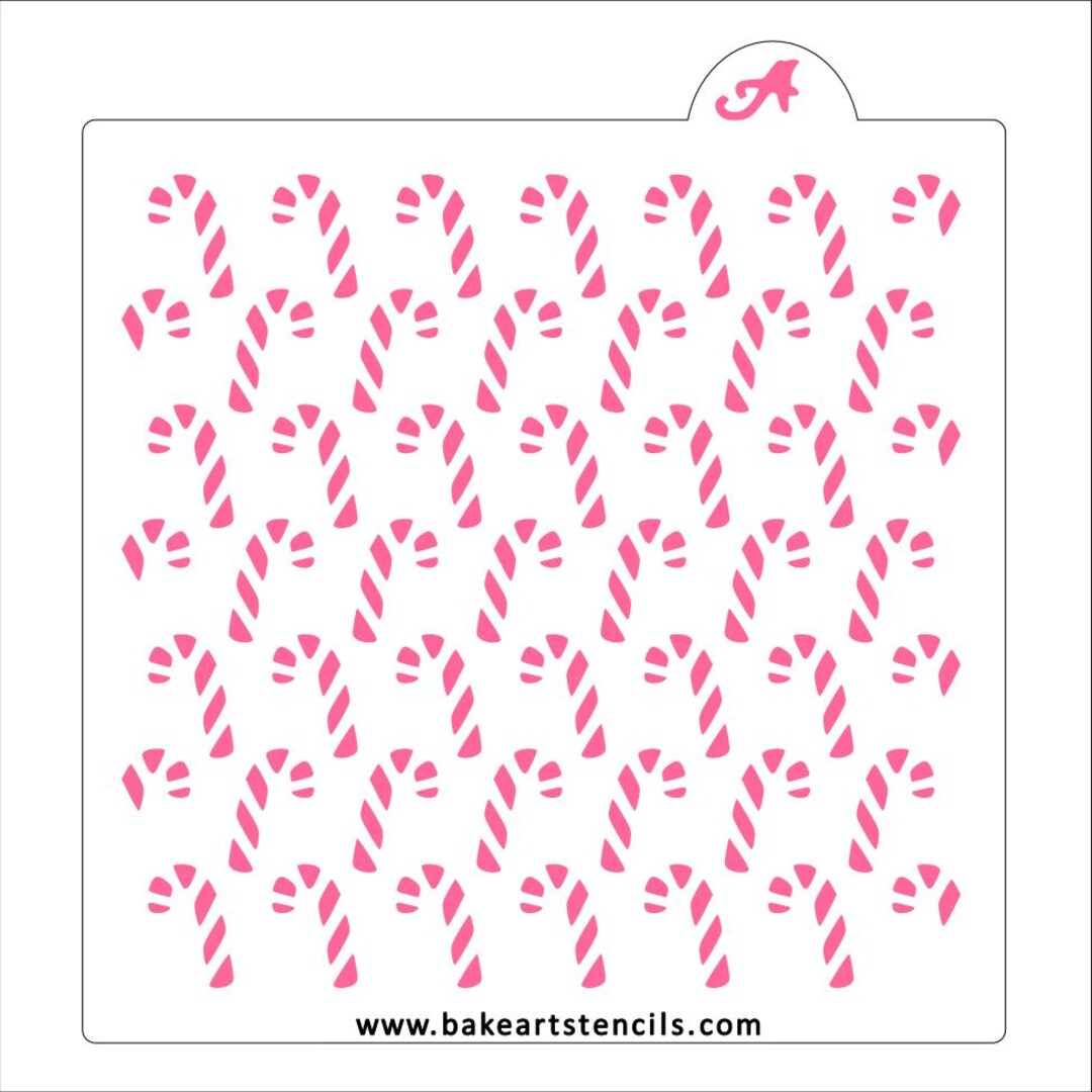 Candy Canes Cookie Stencil, Peppermint Stencil, Christmas Candy Stencil - Etsy