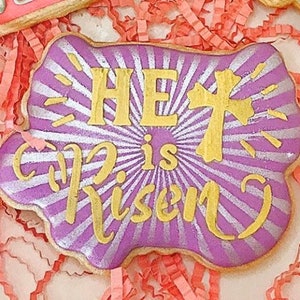 He is Risen Cookie Stencil, Easter Cookie Stencil, Religious Stencil - Etsy